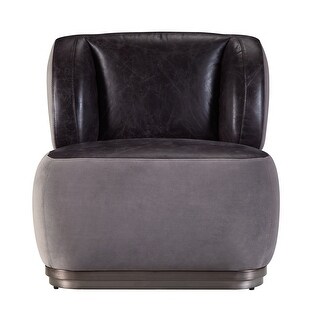 Velvet Barrel Chair Slate Top Grain Accent Chairs w/ Nail-head Trim ...