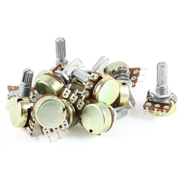 12Pcs AC220V B50K 50K Ohm 3 Terminals Single Linear Rotary Taper ...