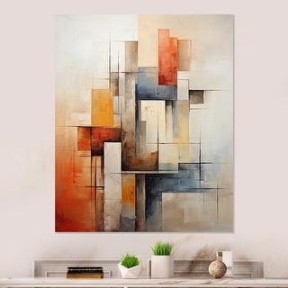 Designart "Cubism Fragmented Perspectives II" Cubism Metal Wall Art ...
