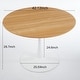 42.1"OAK COLOR TOP Tulip Table Mid-century Dining Table for 4-6 people ...