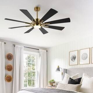 AeroBlade 60" 8-Blade 6-Speed Ceiling Fan with LED Light - Bed Bath ...
