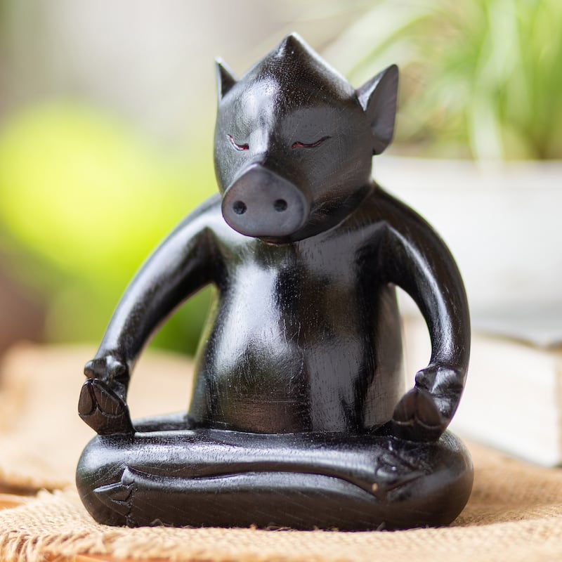 Novica Handmade Gentle Master At Night Wood Statuette - Overstock ...
