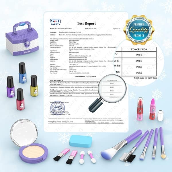 purple makeup kit
