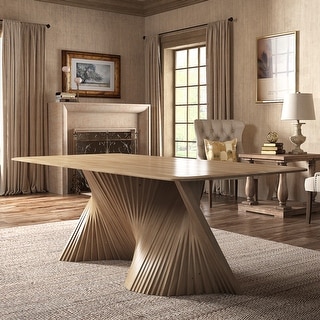 Norvik Wave Base Wood Dining Table by iNSPIRE Q Modern - Bed Bath ...