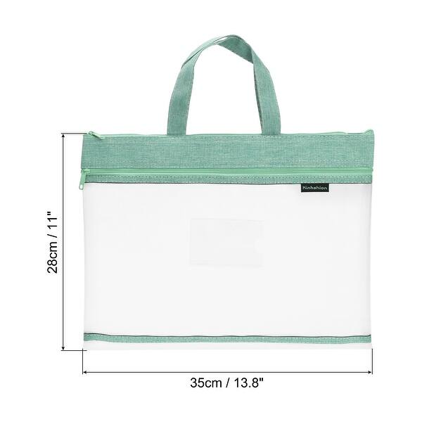 Nylon Document Bag with Handle Mesh Handbag Paper File Tote Pouch - Bed ...