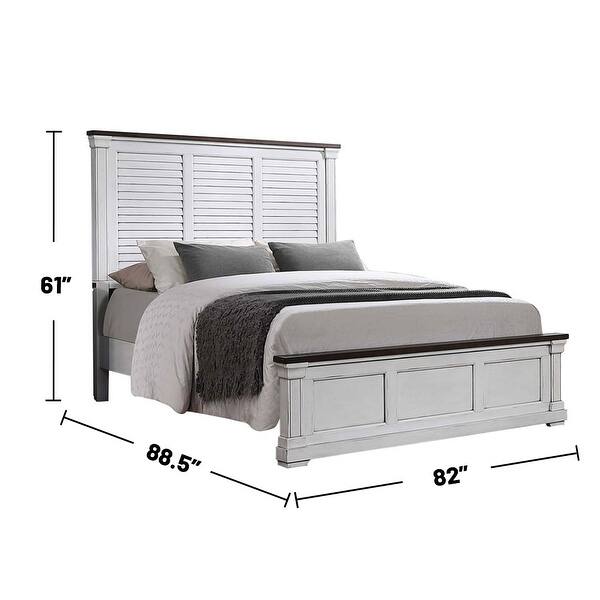 Panel Bedroom Set in Dark Rum and White - Bed Bath & Beyond - 39075879