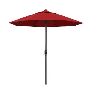 9' Round Aluminum Market Umbrella, Crank Lift, Auto Tilt, Bronze Pole ...