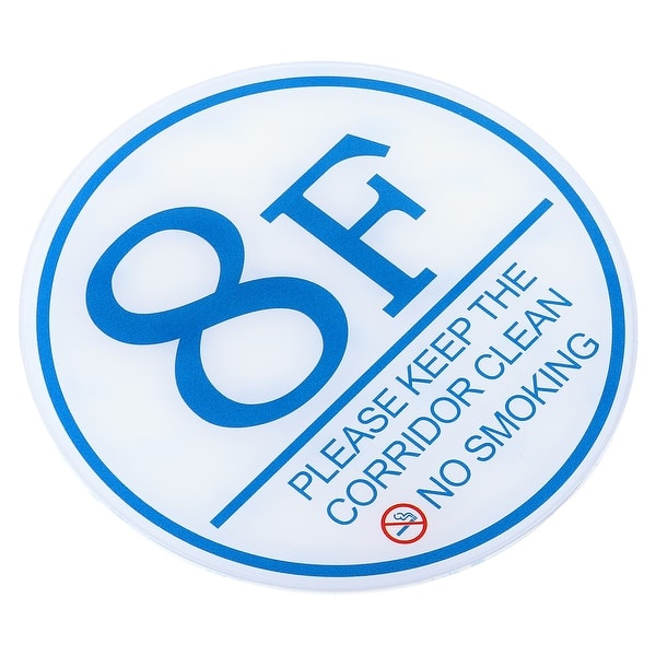 8F Floor Number Sign Acrylic Self-Adhesive Building Marking Sticker ...