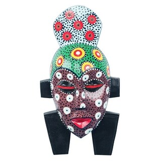 Handmade Colorful Gidigidi African wood mask (Ghana) - Bed Bath ...