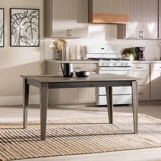 Walker Edison Solid Wood 60-inch Plank Top Dining Table - Bed Bath ...