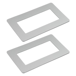 Switch Surround Plate Dual Gang Aluminum Plastic Silver Grey 216mm x ...