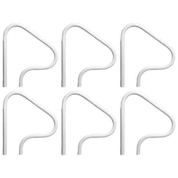Saftron Return to Deck 3 Bend Aluminum Swimming Pool Handrails, White ...