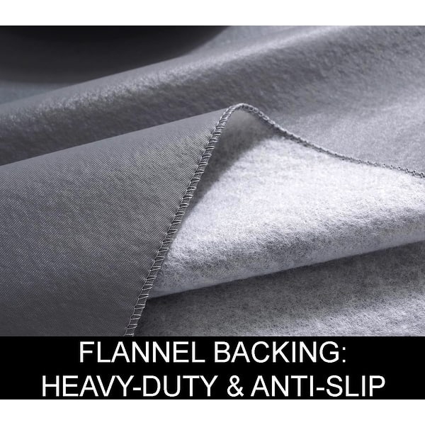 Grey PEVA Vinyl Tablecloth With Flannel Backing Table Cover Waterproof ...