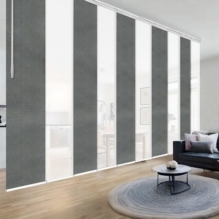 InStyleDesign 10-Panel Double Rail Panel Track Extend 120"-218"W x 94"H ...