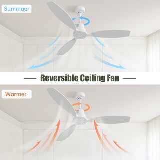 Low Profile Ceiling Fan Wood Windmill Ceiling Fan Modern Reversible ...