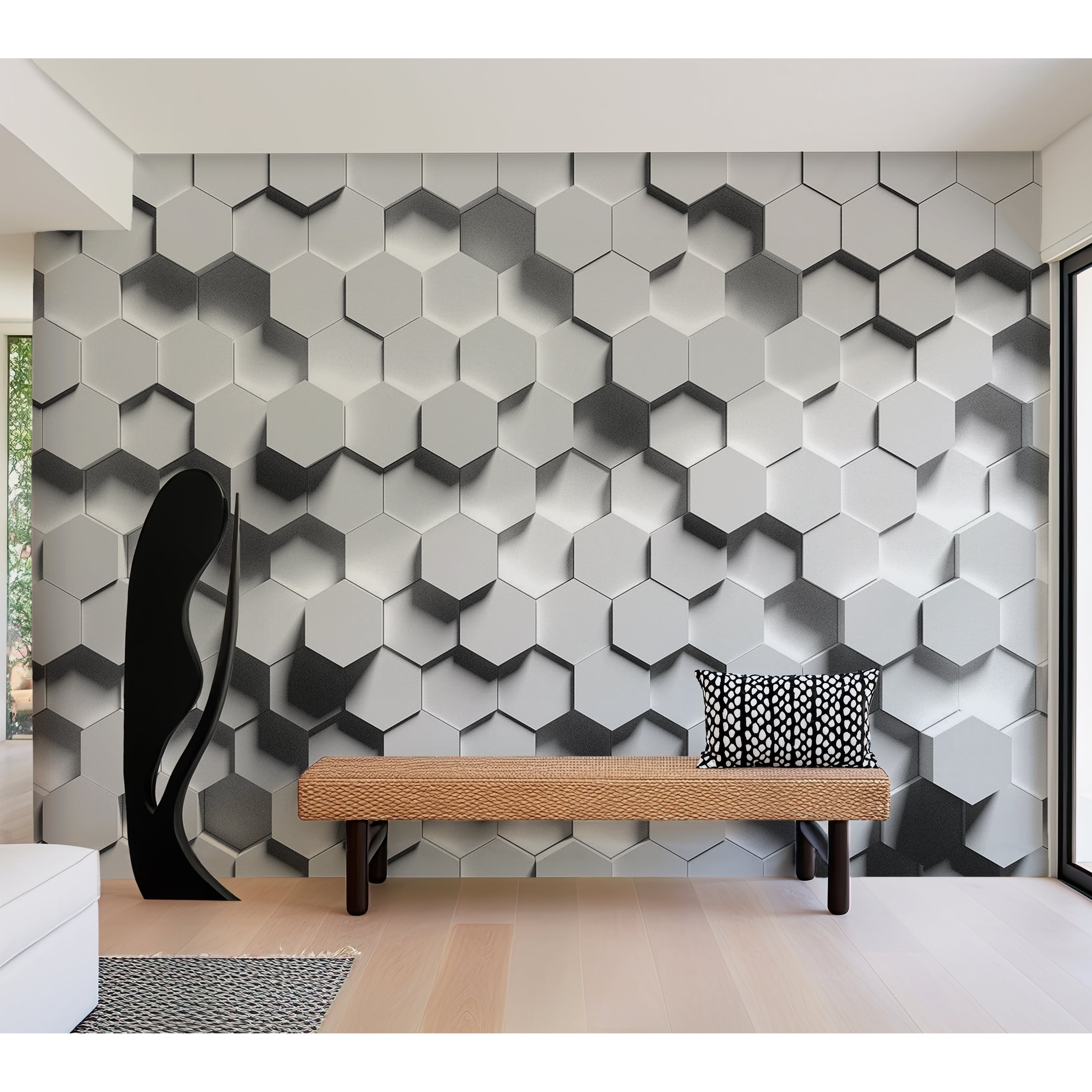hexagon design pattern for wall