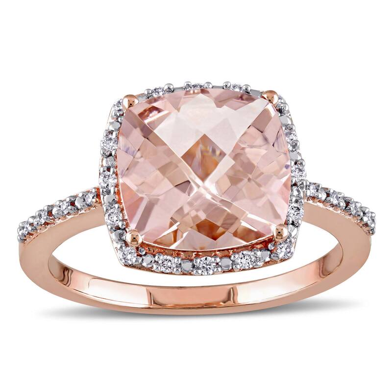 Miadora Signature Collection 14k Rose Gold 1/10ct TDW Diamond and ...