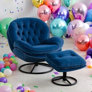Velvet Upholstered Accent Chair TV Chair Swivel Chair Chaise Lounges ...