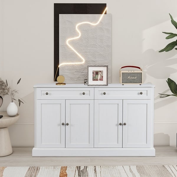 Sideboard with 2 drawers Storage self-service cabinet Modern 4-door ...