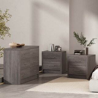 Berrett 3 Piece Double Dresser and Nightstand Bedroom Set by ...