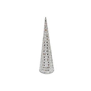 Christmas 18" Cone Tree Silver Diamond - Bed Bath & Beyond - 38431521