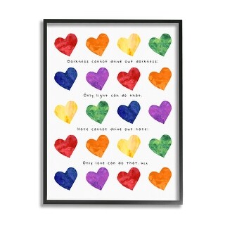 Stupell Only Love Can MLK Quote Children's Diversity Hearts Framed Wall ...
