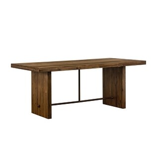 Wooden Dining Table with Side Panel Support, Brown - Bed Bath & Beyond ...