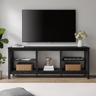 Wood Television Stand for 75 inch TV,Entertainment Center with 5 ...