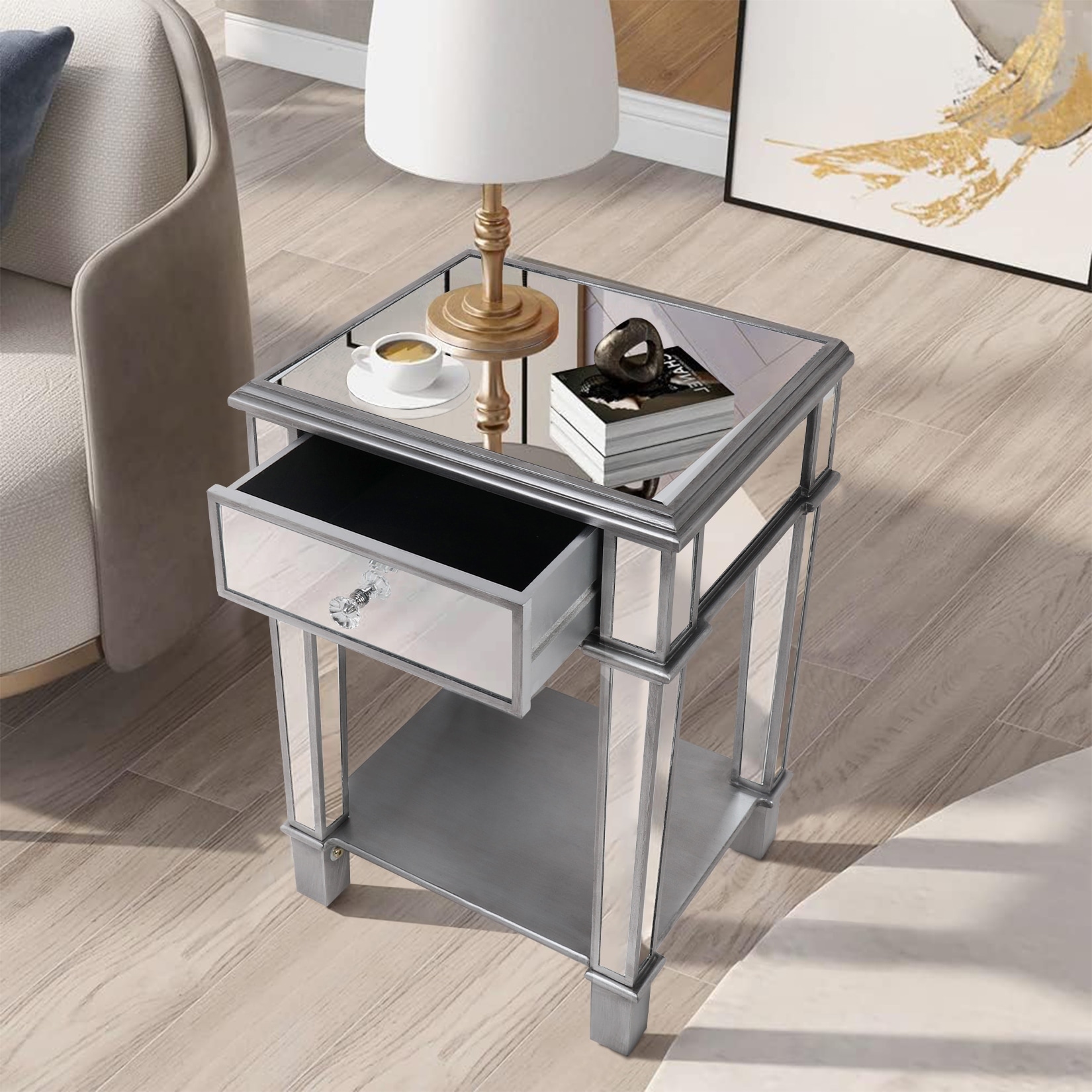 Glass side bed tables store