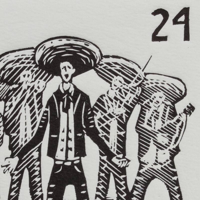 Handmade Pallares The Mariachi Tequila Lotto Aquafortis Print (Mexico ...