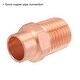 2pcs 3/8 Inch Copper Male Adapters NPT1/4 Reducing Thread Fitting - Bed ...