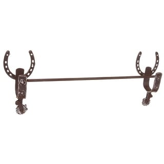 Gift Corral Western Towel Rack Horseshoe Spurs Rack Brown - Bed Bath ...