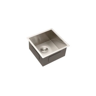 18-Gauge Stainless Steel Square Undermount Single Bowl Kitchen Sink ...
