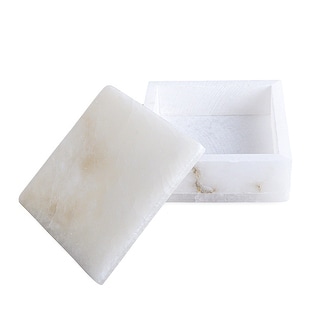 Med. Alabaster Square Box - Bed Bath & Beyond - 41034943