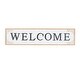 White Wooden Welcome Sign Home Wall Decor with Scroll Details - Bed ...