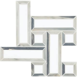 Daltile Gamma 2" Natural Stone Basketweave Wall and Floor Mosaic Tile ...