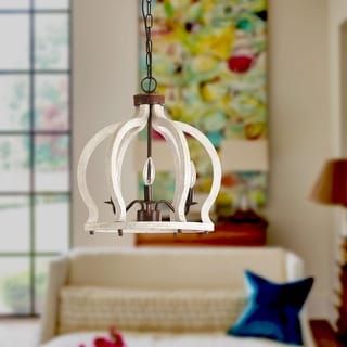 The Gray Barn Farmhouse 4-Light Chandelier Globe Wood Grain Candle ...