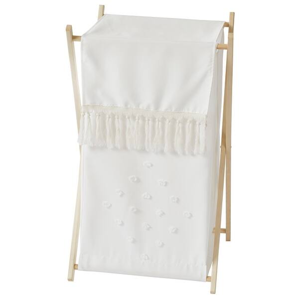 Boho Dot Laundry Hamper - Ivory Beige Cream Off White Bohemian Shabby ...