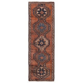 ECARPETGALLERY Hand-knotted Melis Vintage Copper Wool Rug - 3'10 x 11'3 ...