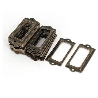 Office Library Iron Retro Style Tag Label Holder Bronze Tone 70mmx33mm ...