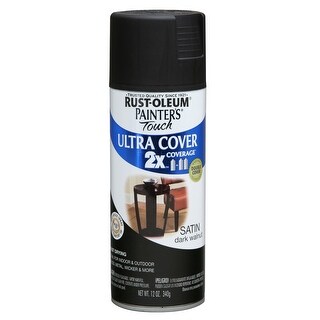 Rust-Oleum 257462 Painter's Touch Satin Spray Paint, Dark Walnut, 12 Oz ...