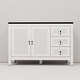 Elegant 48-inch Wide White Sideboard Buffet with 3 Drawers - 48" in ...