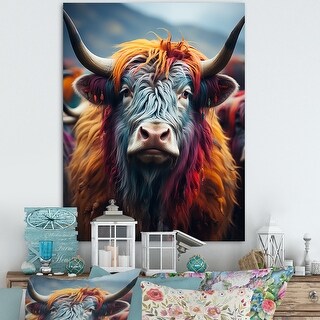 Designart "Colorful Fur Yak Portrait" Yakswall Art - Bed Bath & Beyond ...