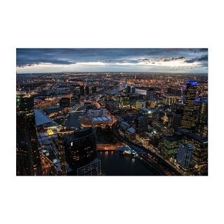 Melbourne Victoria Australia Sunset over Melbourne Art Print/Poster ...