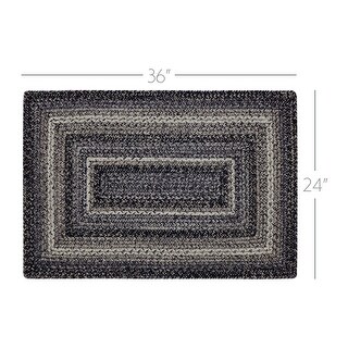 Sawyer Mill Black White Jute Rug Rect w/ Pad 24x36 - Bed Bath & Beyond ...