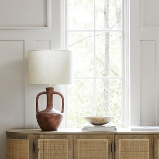 Kaeden Distressed Glazed Ceramic Table Lamp - 27"H x 15"W x 15"D - Bed ...