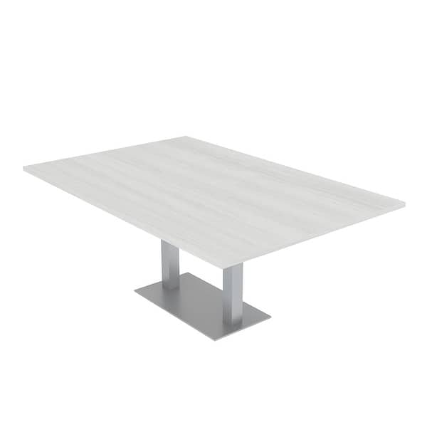 7Ft Rectangular Conference Room Table Power And Data Square Metal Base ...