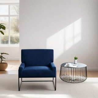 Accent Chair Modern Industrial Slant Armchair with Metal Frame, Premium ...