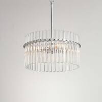 Casandra Chrome Crystal 5-light Pendant Chandelier - On Sale - Bed Bath ...