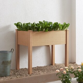 Planter Box, Raised Garden Beds Outdoor with Tarp, Rot-Resistant Poly ...